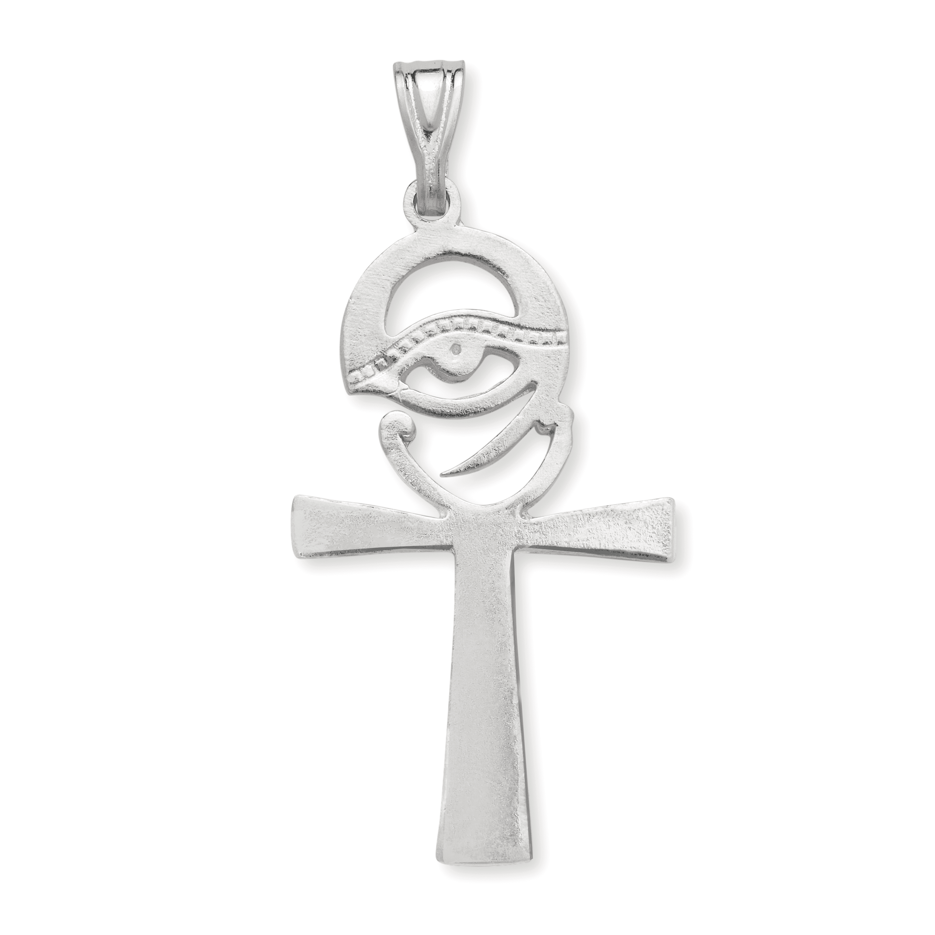 Ancient Egyptian Eye of Horus Ankh Cross Silver Pendant - Walmart.com