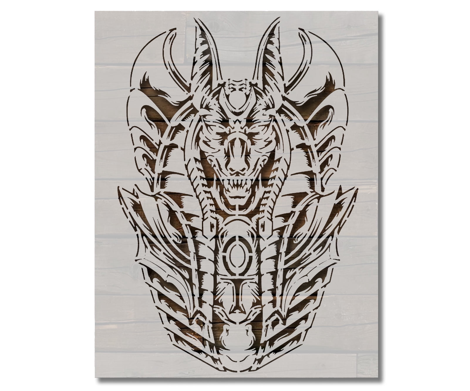 Ancient Egyptian God Anubis Stencil Template Reusable 8.5 x 11 Inches ...