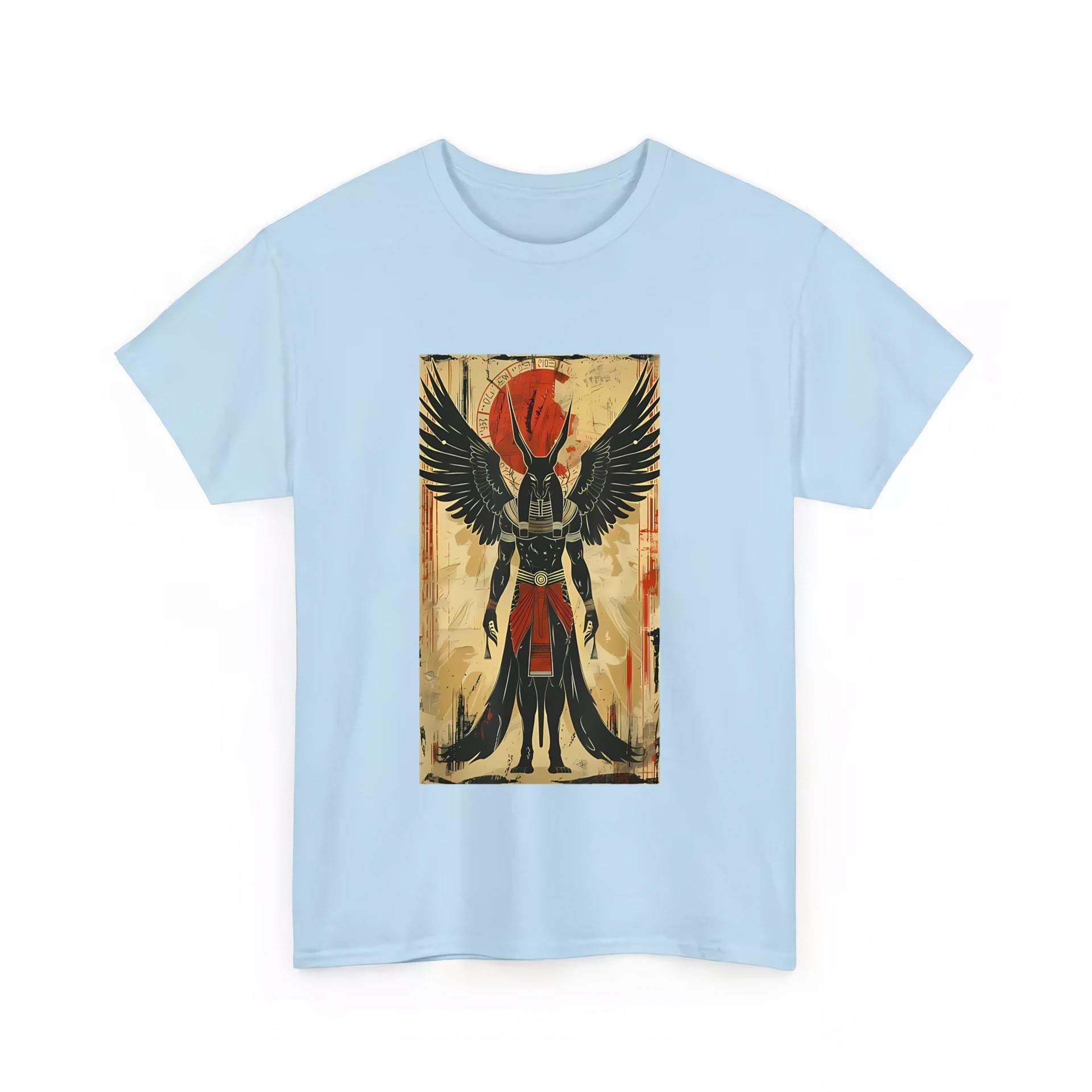 Ancient Egyptian God Graphic Tee, Vintage Anubis Wing Shirt - Walmart.com
