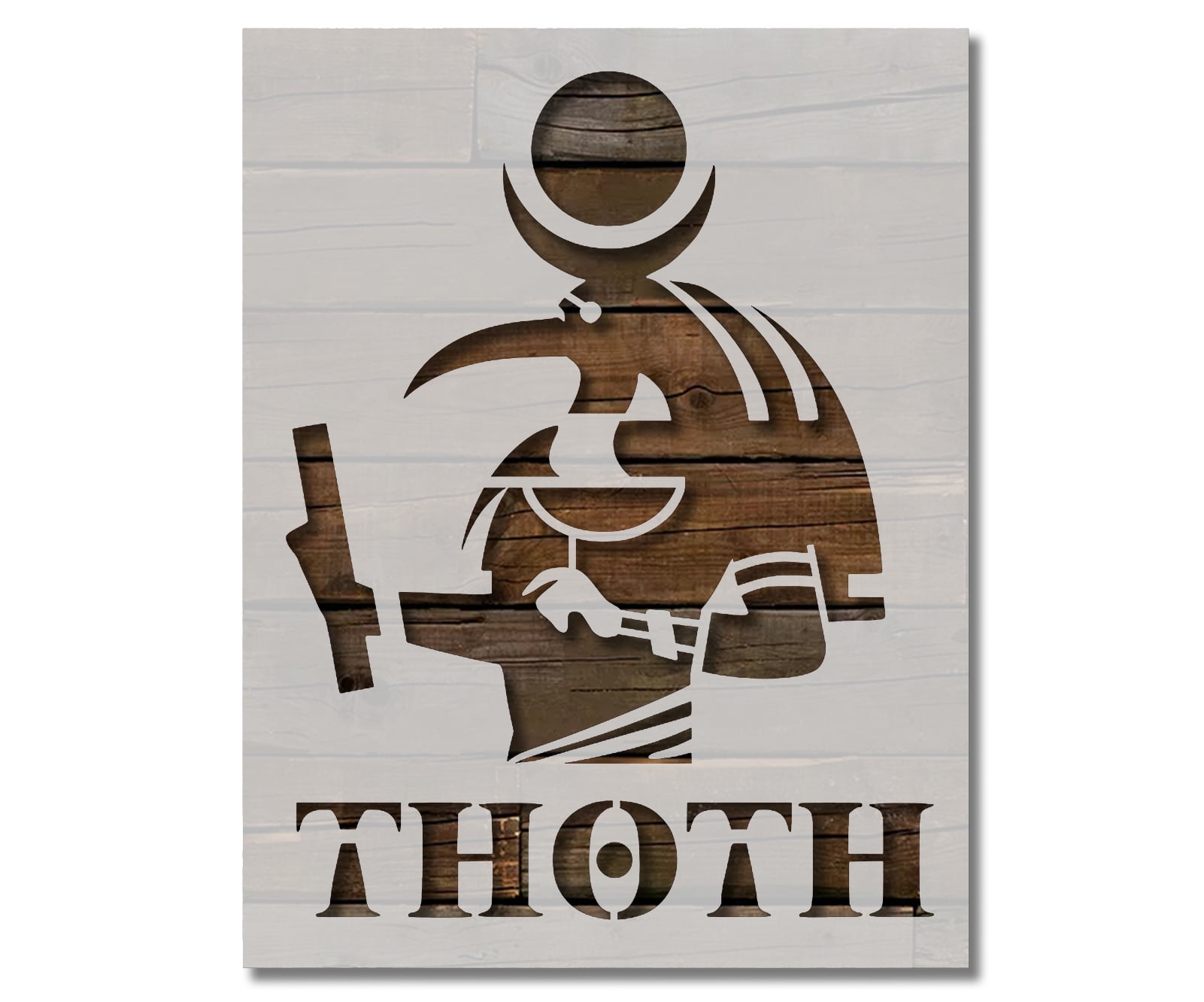 Ancient Egyptian God Icon Thoth Stencil Template Reusable 8.5 x 11 ...