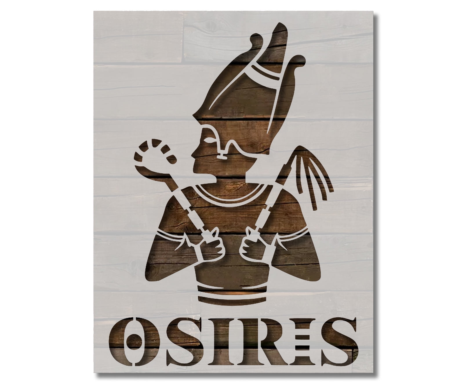 Ancient Egyptian God Osiris Stencil Template Reusable 8.5 x 11 Inches ...