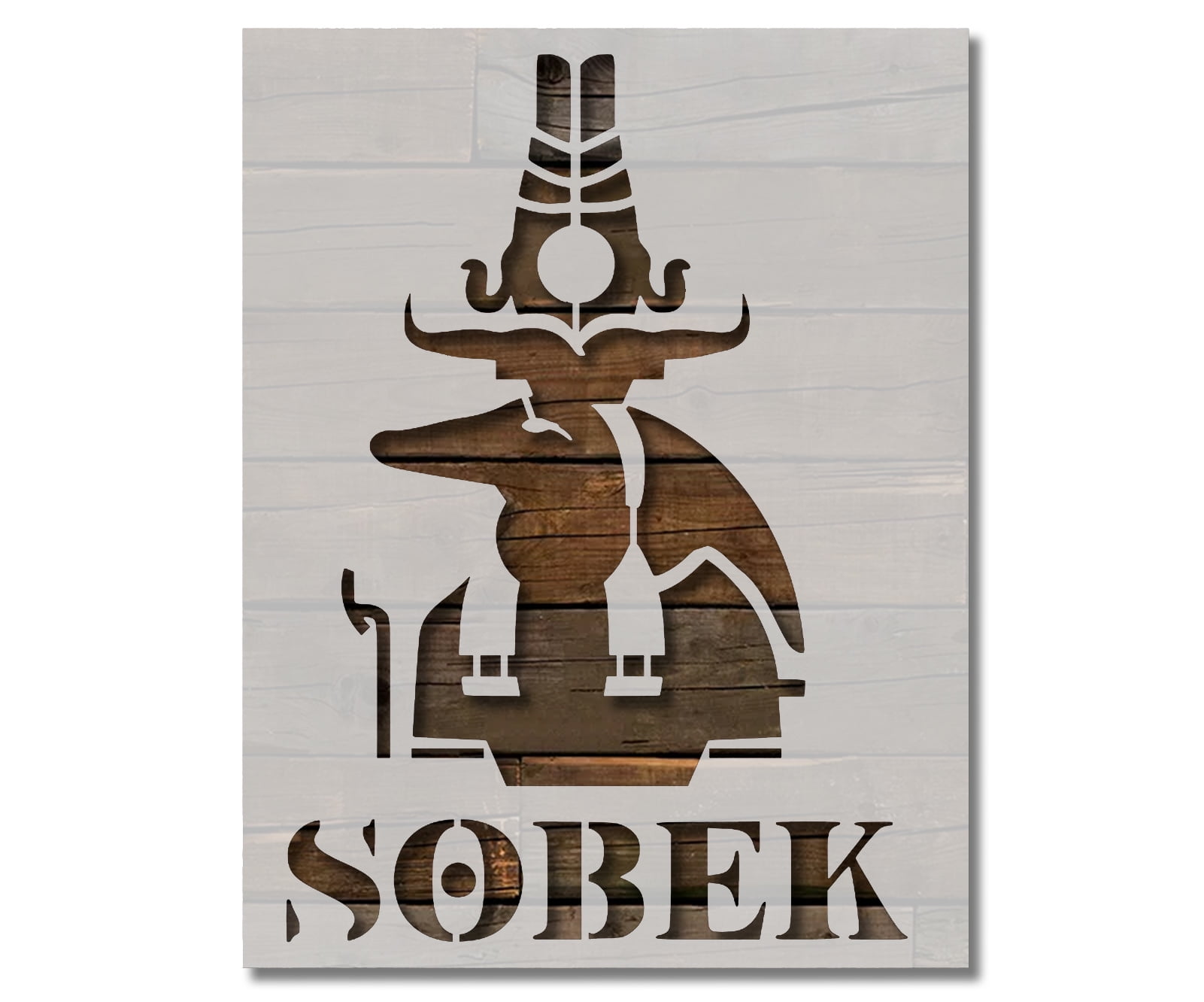 Ancient Egyptian God Sobek Stencil Template Reusable 8.5 x 11 Inches ...