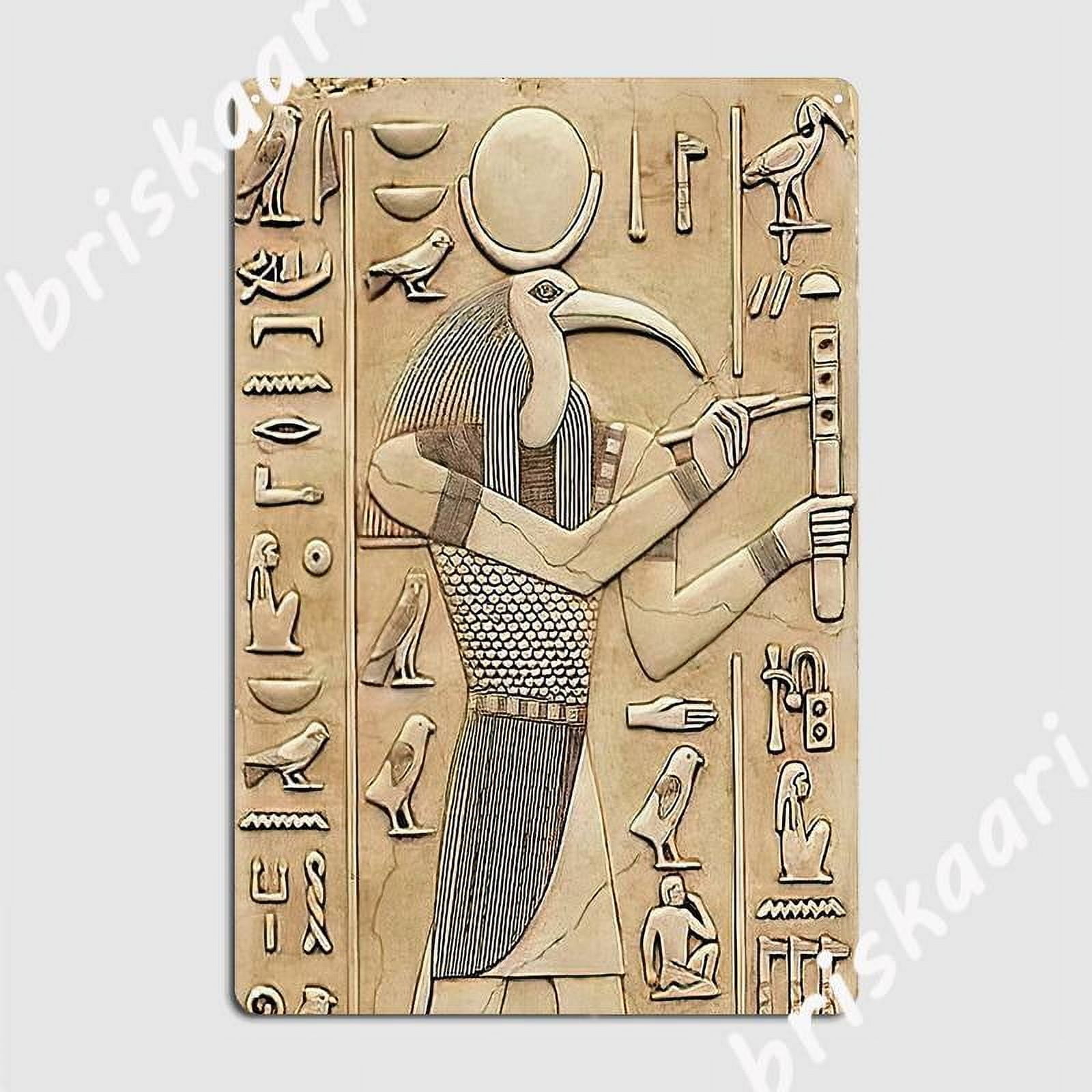 Ancient Egyptian God Thoth Metal Sign Club Cinema Funny Wall Decor Tin ...
