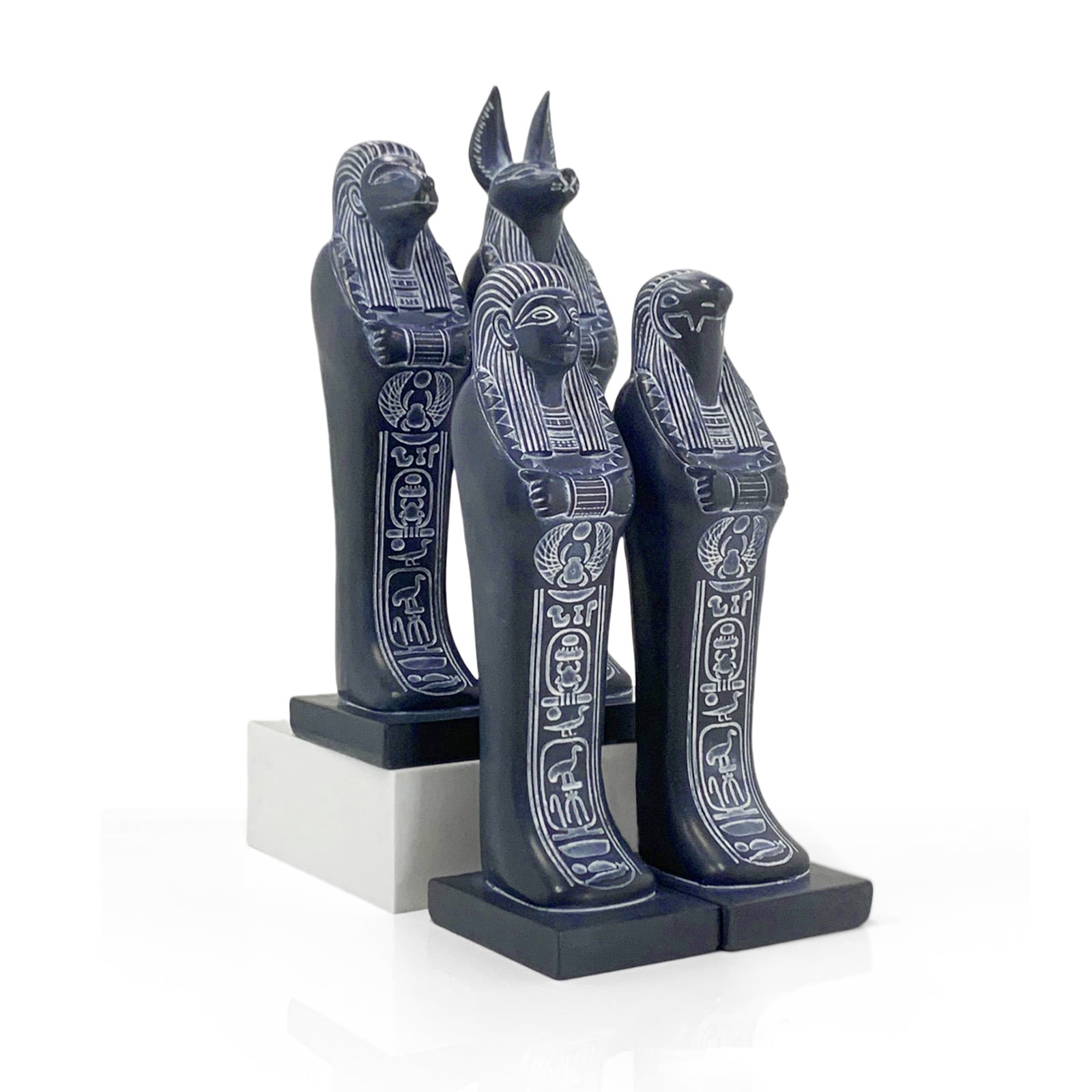 Ancient Egyptian Gods & Pharaohs Statue Set (4 pcs) - Premium Resin ...