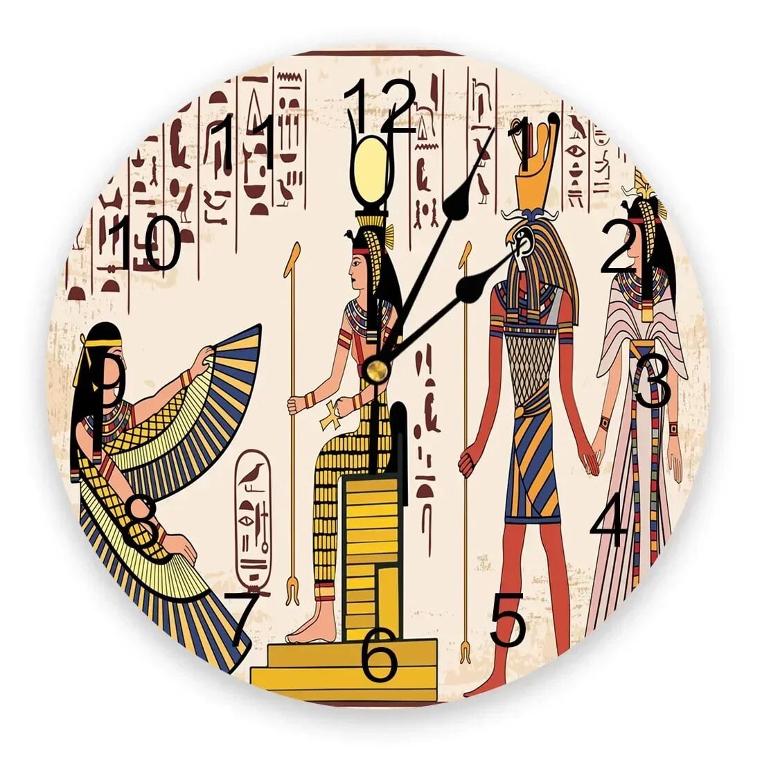 Ancient Egyptian Graphics Wall Clocks Silent Home Cafe Office Wall ...