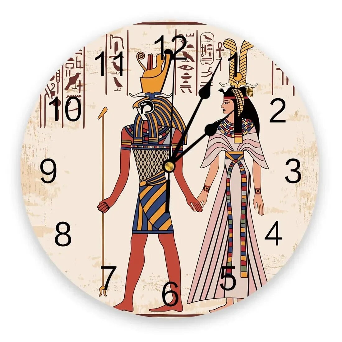 Ancient Egyptian Graphics Wall Clocks Silent Home Cafe Office Wall ...