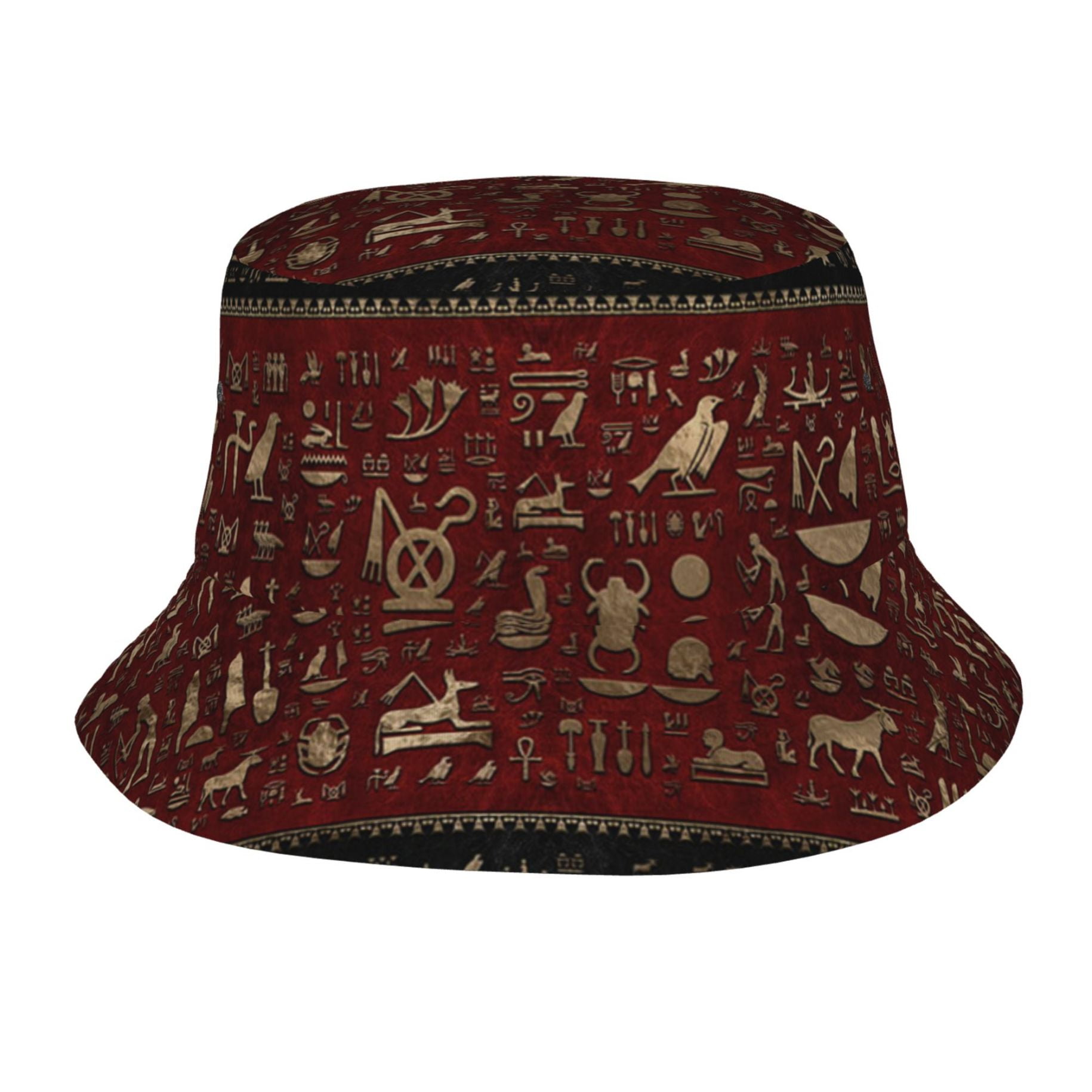 Ancient Egyptian Hieroglyphic Bucket Hat for Men Women Fisherman ...