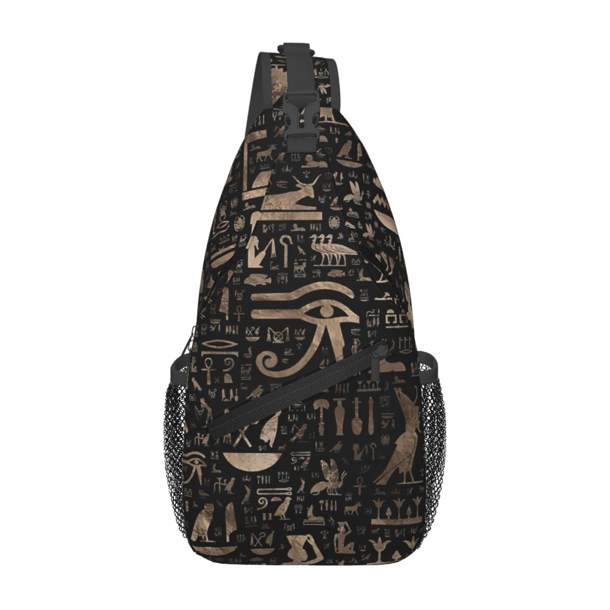 Ancient Egyptian Hieroglyphs Sling Bag Crossbody Chest Backpack For ...