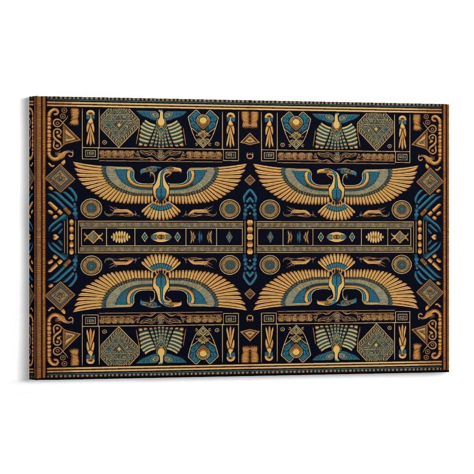 Ancient Egyptian Hieroglyphs Vintage Poster Home Canvas Wall Art Canvas ...