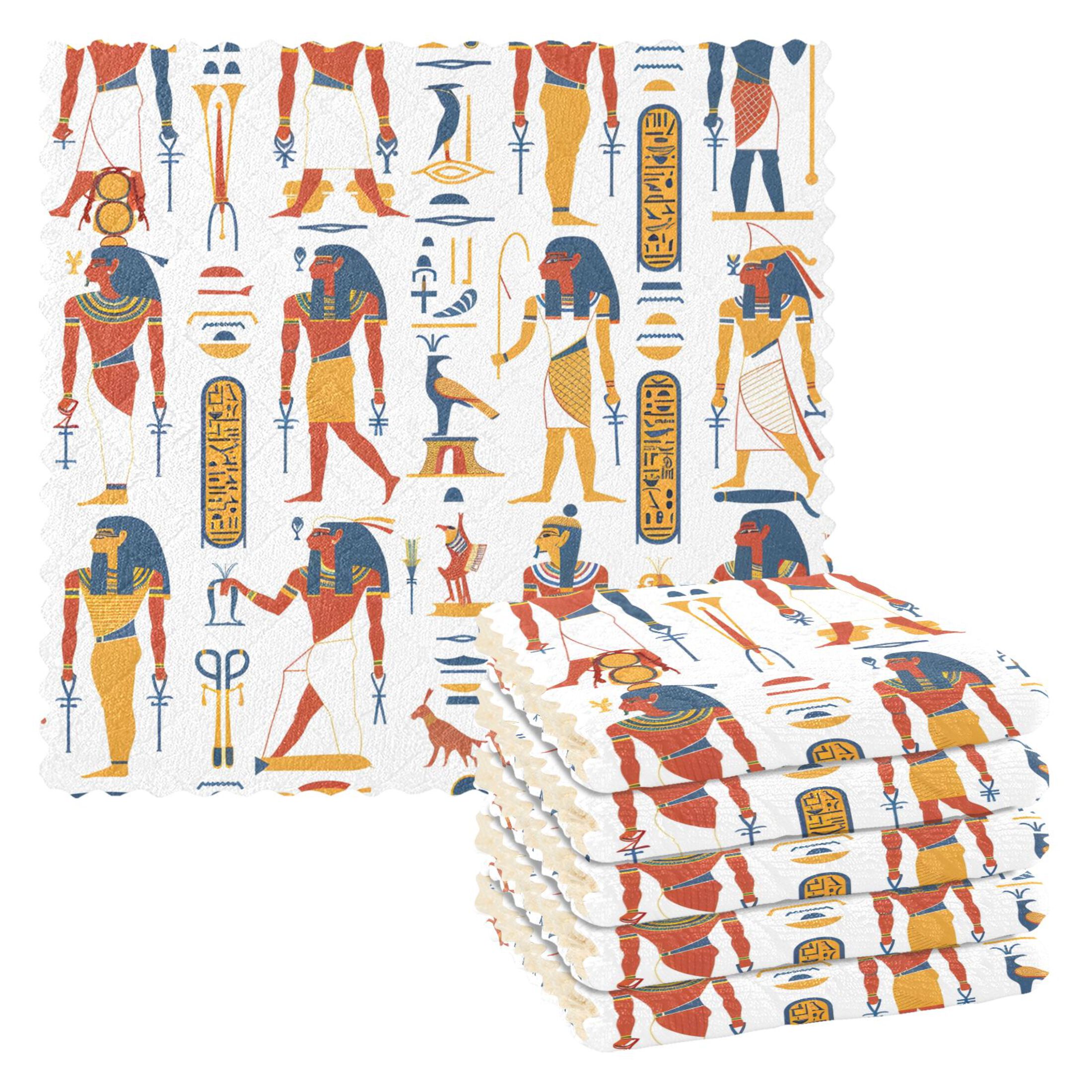 Ancient Egyptian Kitchen Towels 6 Pcs Dish Towels Absorbent Soft Quick ...