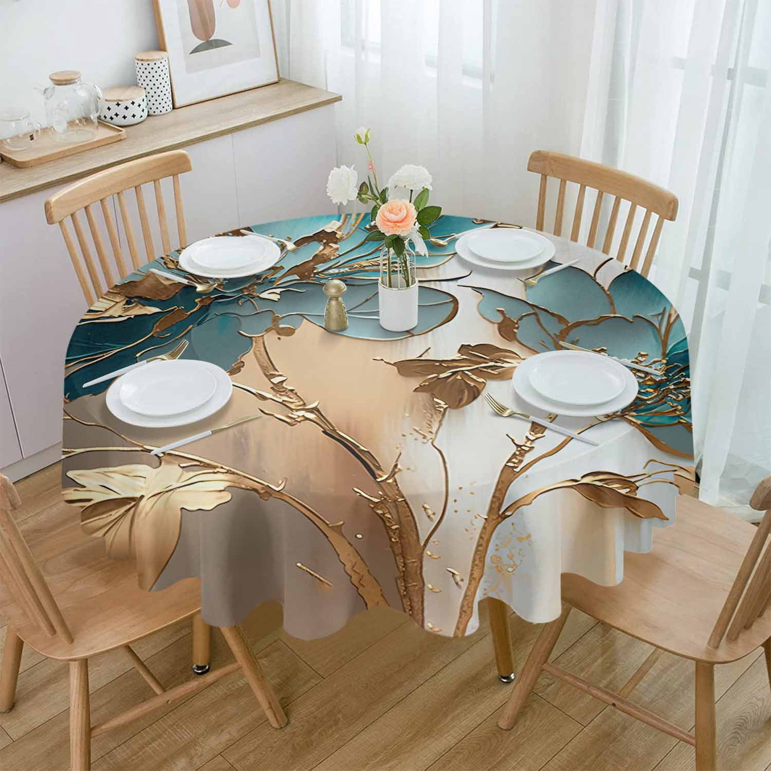 Ancient Egyptian Mural Graphics Round Tablecloths for Dining Table ...
