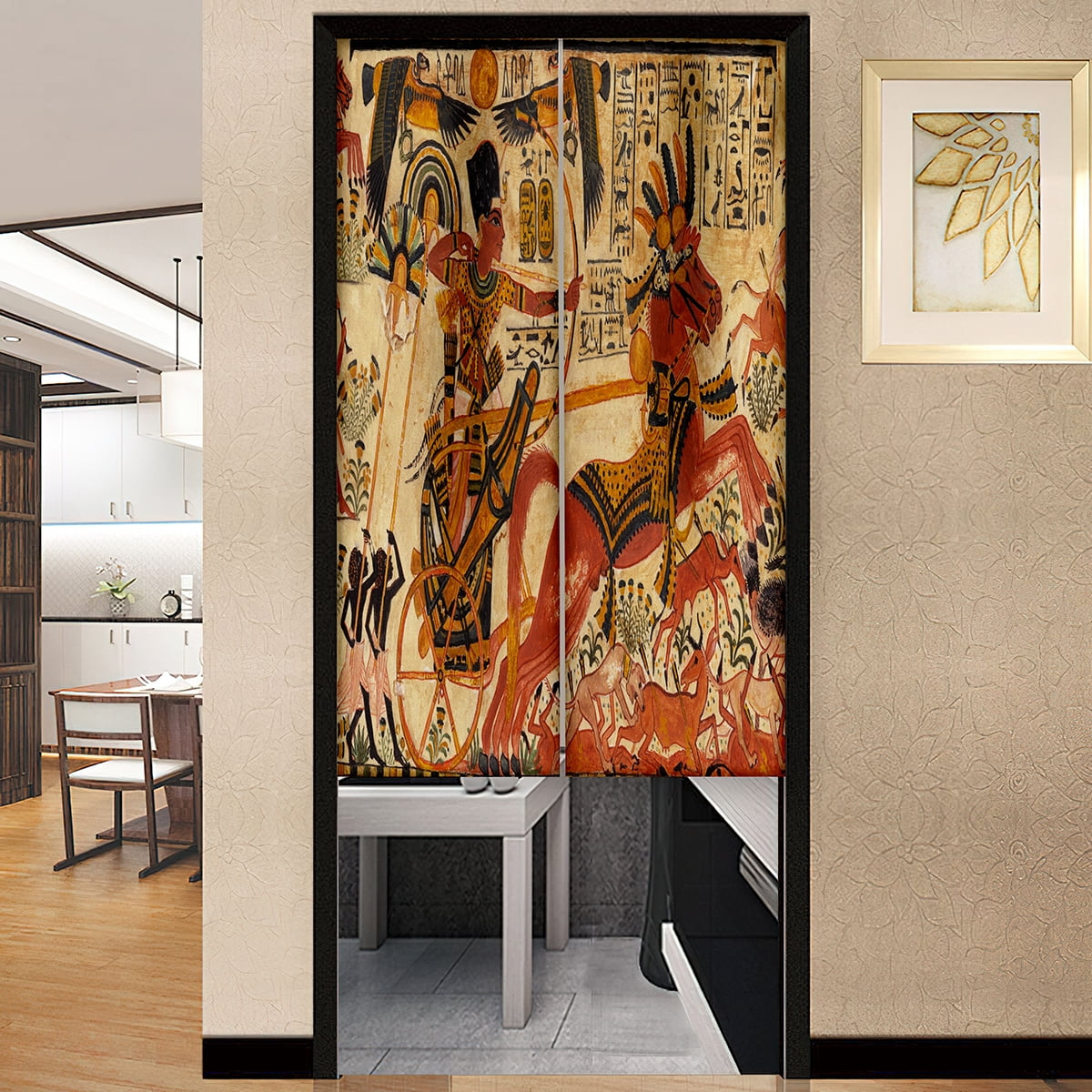 Ancient Egyptian Pharaohs Door Curtain Dust Proof Kitchen Partition ...