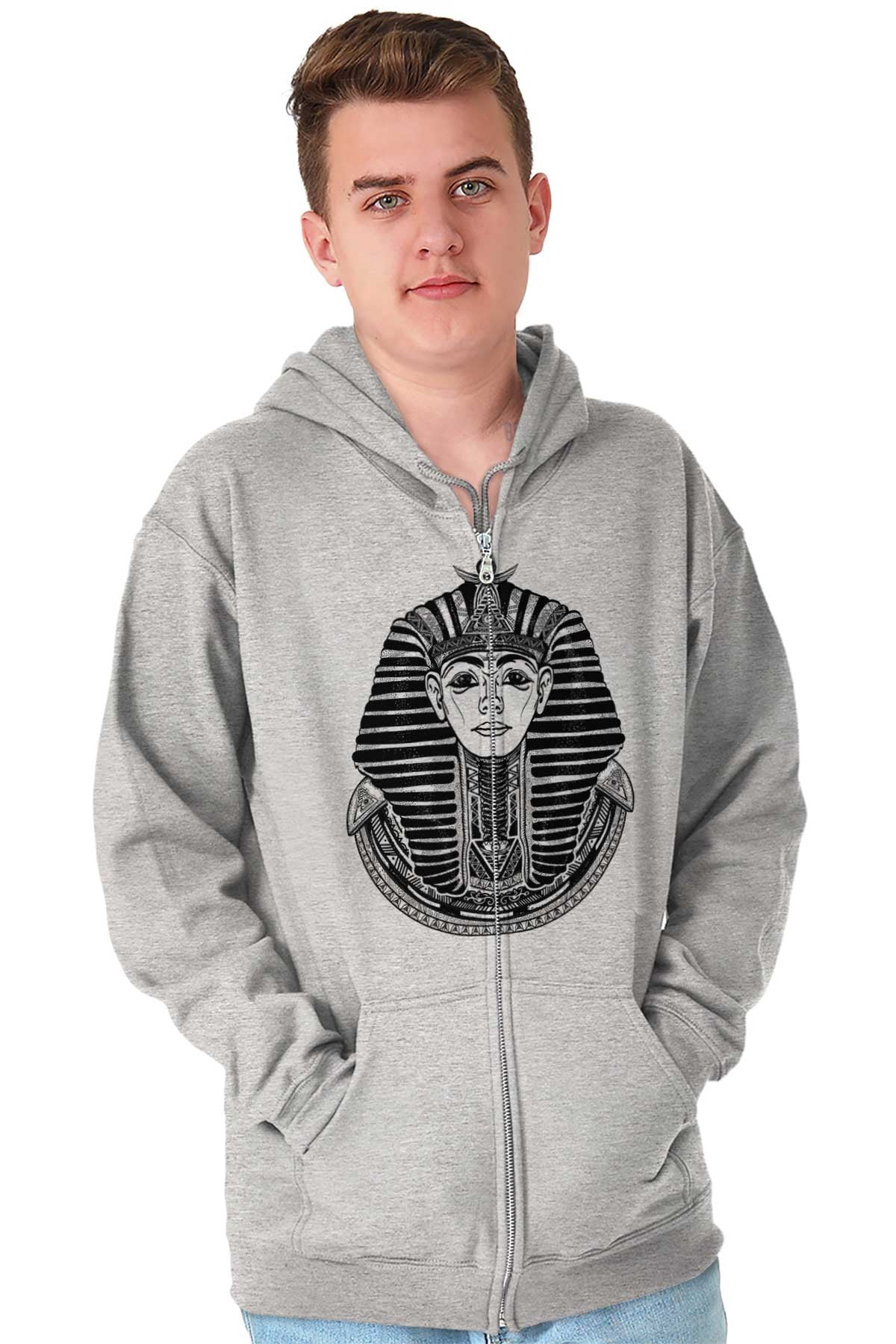 Ancient Egyptian Pyramid Pharaoh Unisex Plus Size Zip Hoodie Brisco ...