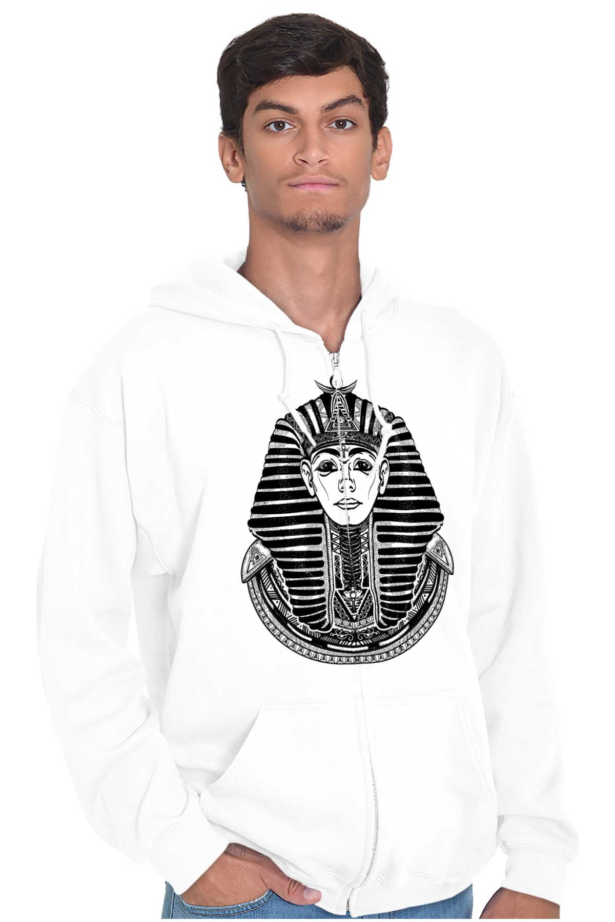 Ancient Egyptian Pyramid Pharaoh Zip Up Hoodie Men's Women's Brisco ...