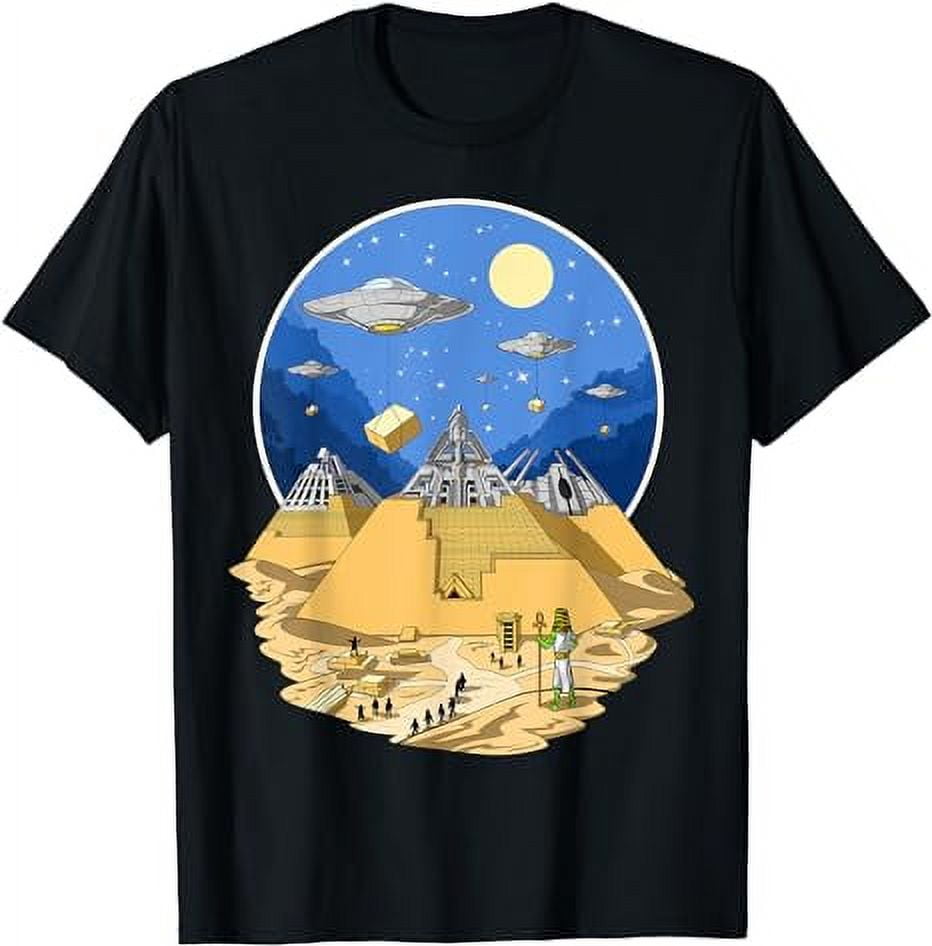 Ancient Egyptian Pyramids Aliens Space UFO Science Fiction T-Shirt ...