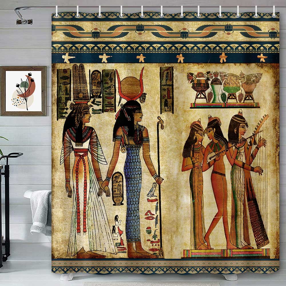 Ancient Egyptian Shower Curtain, Egypt Pharaoh King Papyrus ...