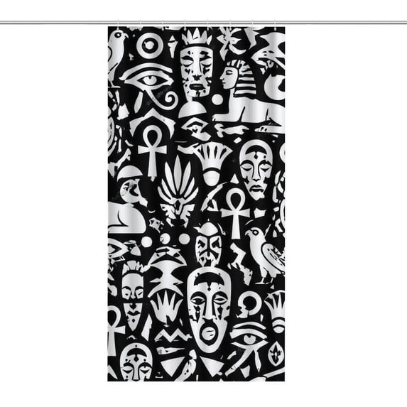 Ancient Egyptian Symbols Pattern Shower Curtain, Novelty Bathroom ...