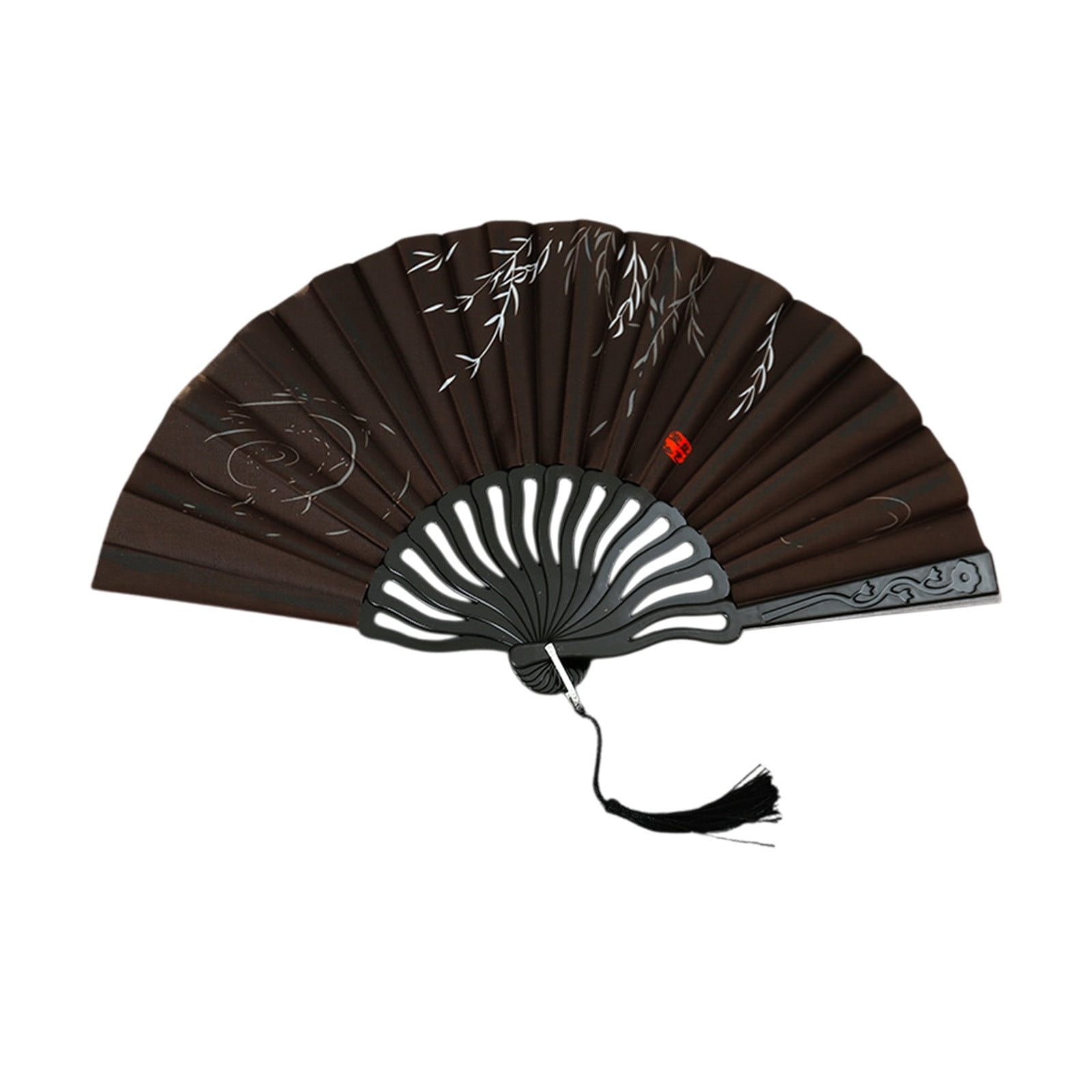 Ancient Folding Fan 7 Inches Traditional Hand Fan Tassel Decor ...