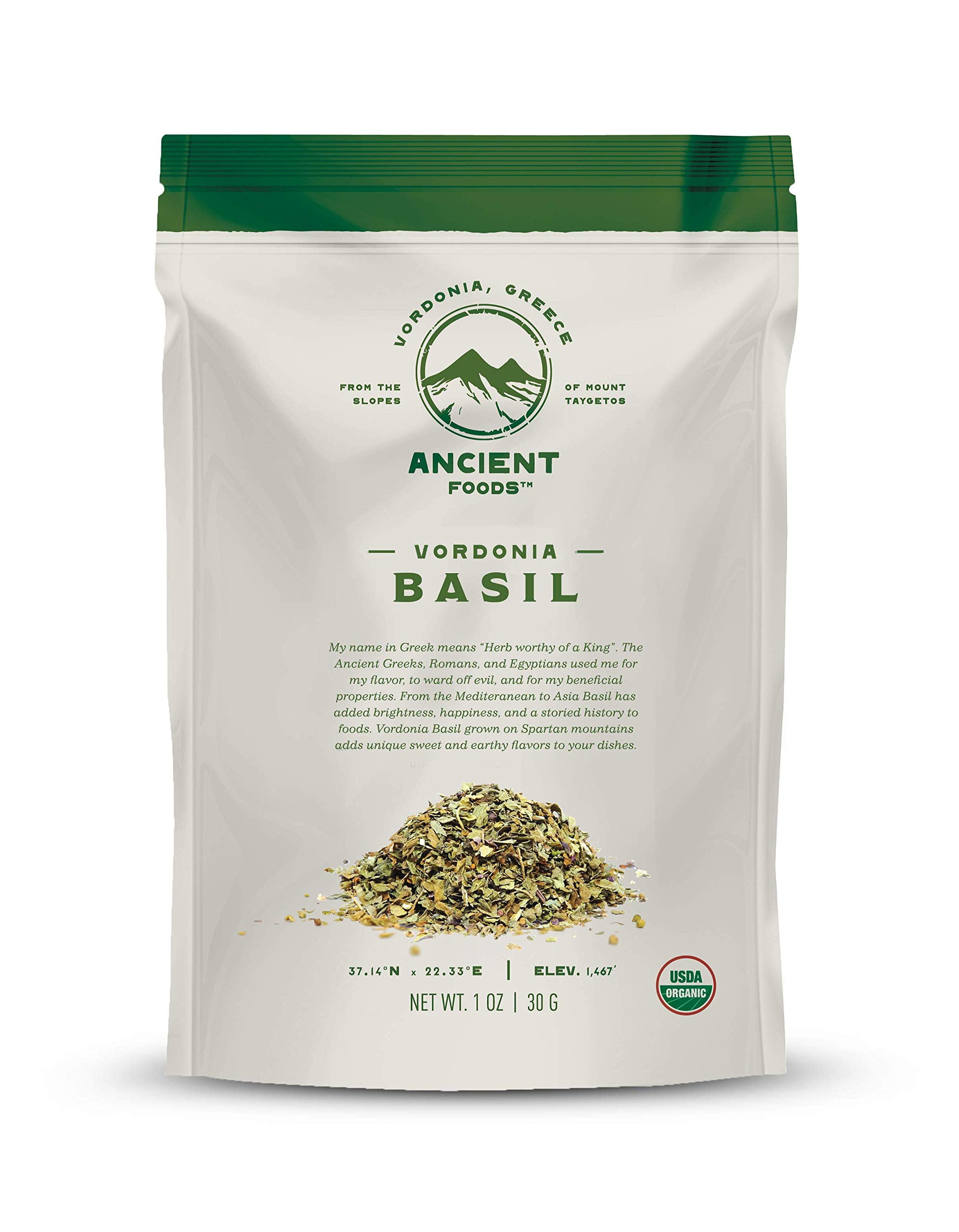 Ancient Foods Organic Basil CI30 - Organic Greek Basil from Vordonia ...