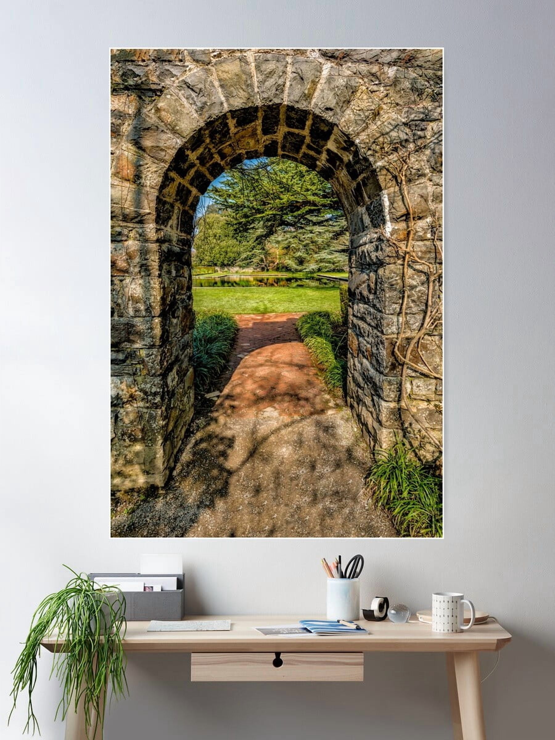 Ancient Garden Archway Poster Wall Art Modern Wall Decor For Living ...