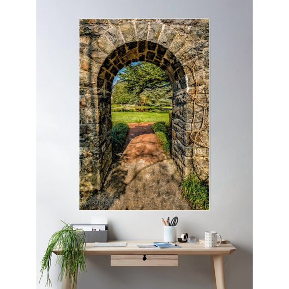 Ancient Garden Archway Poster Wall Art Modern Wall Decor For Living ...