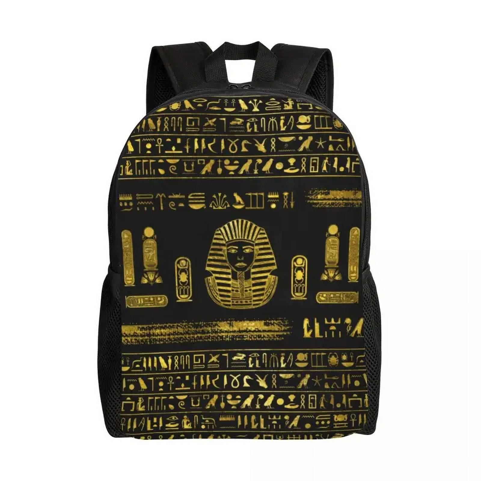 Ancient Golden Pharaoh Egypt King Tut Travel Backpack School Laptop ...