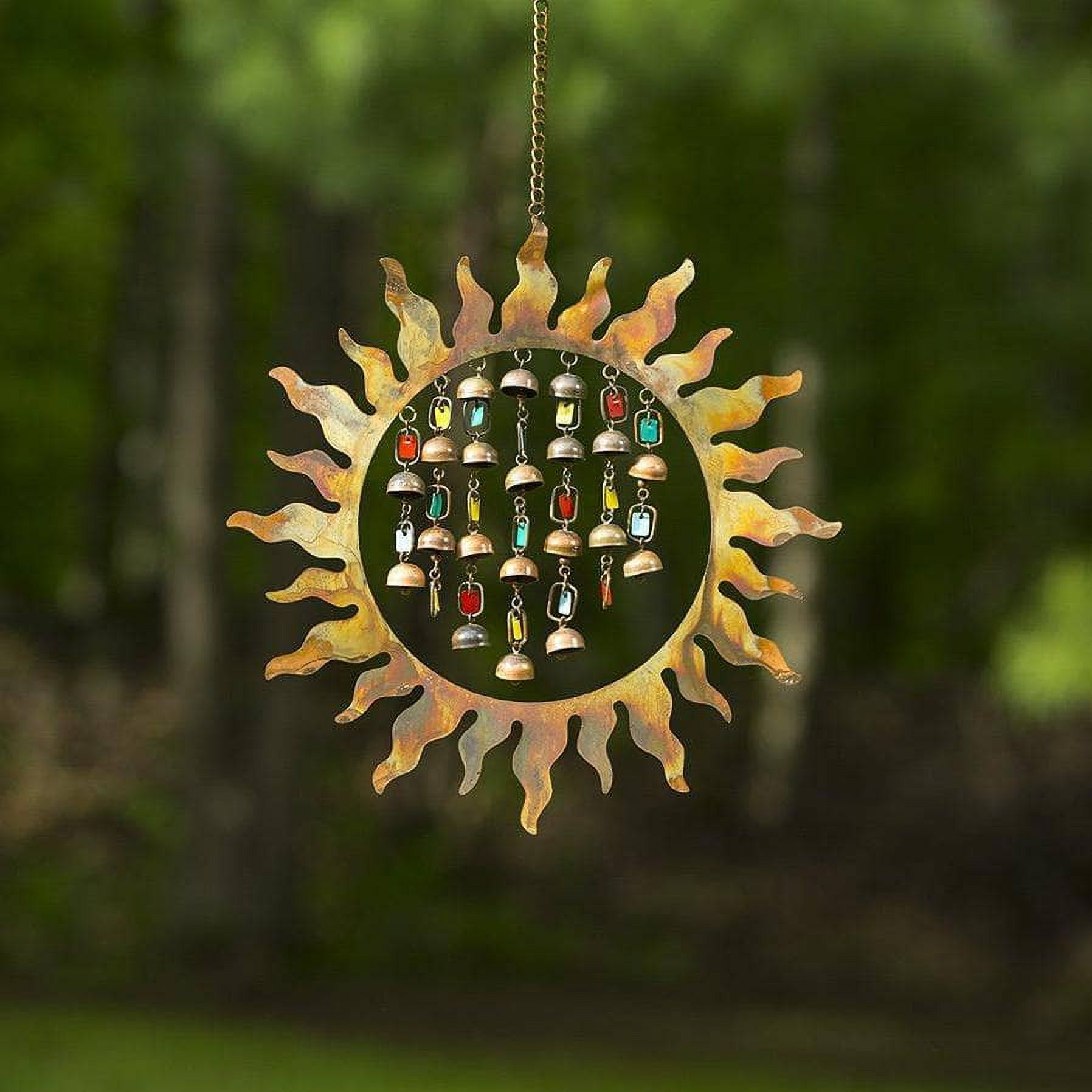 Ancient Graffiti Sun Wind Chime - Indoor/Outdoor Celestial Windchime ...