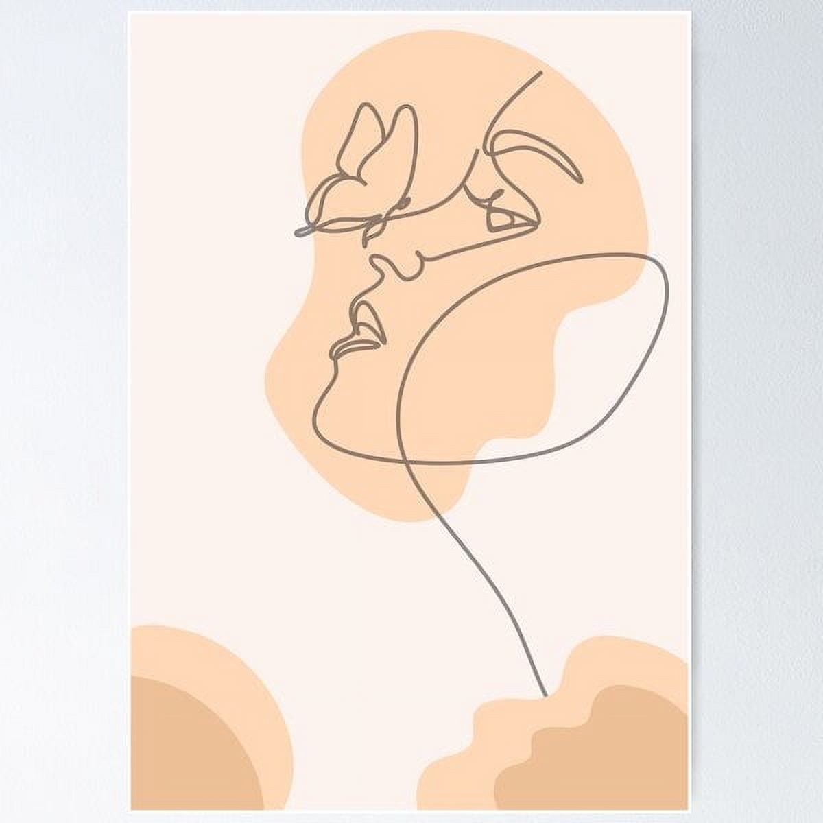 Ancient Greece Aesthetic, Abstract Line Art, Minimalistic, One Line Drawing Poster Wall Art ...
