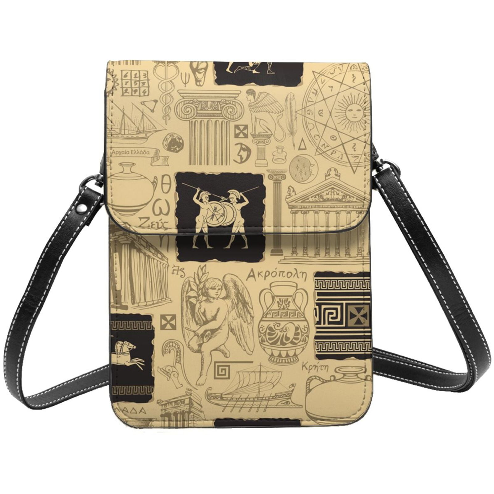 Ancient Greece Mythology Retro Cell Phone Purse Small Crossbody Bag ...