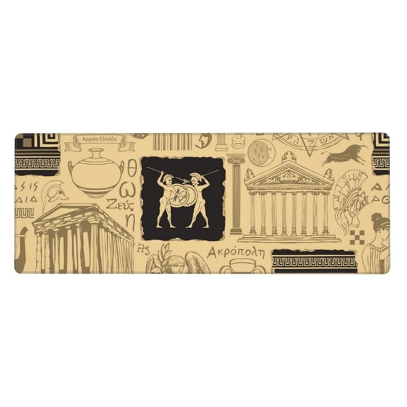 Ancient Greece Mythology Retro Mouse Pad Extended Large Gaming Mousepad ...