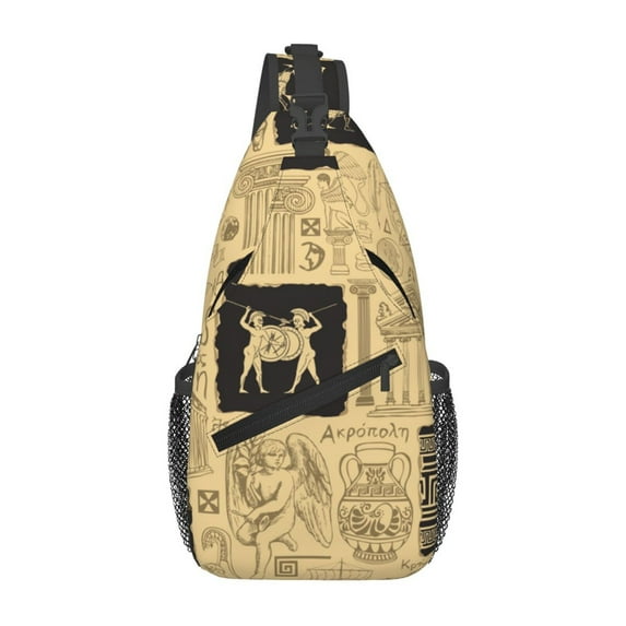 Ancient Greece Mythology Retro Sling Backpack Shoulder Chest Crossbody ...