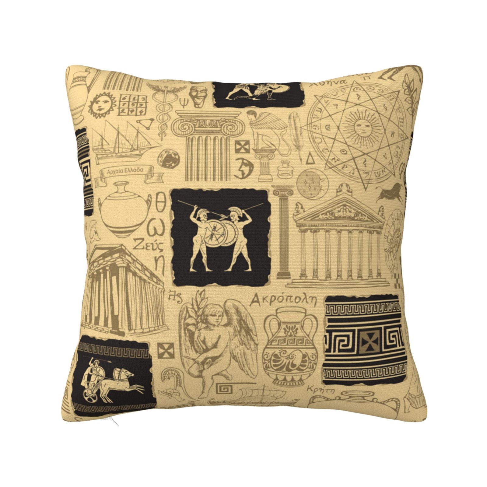 Ancient Greece Mythology Retro Throw Pillow Covers Decorative ...