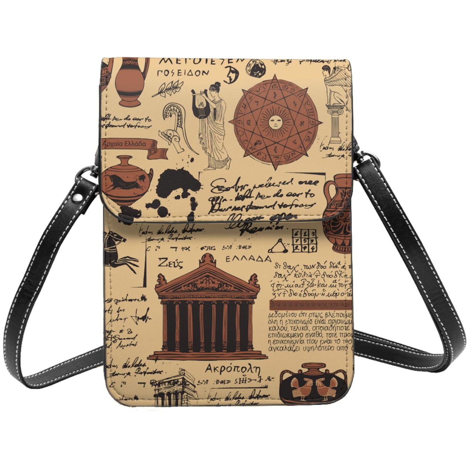 Ancient Greece Vintage Acropolis Cell Phone Purse Small Crossbody Bag ...