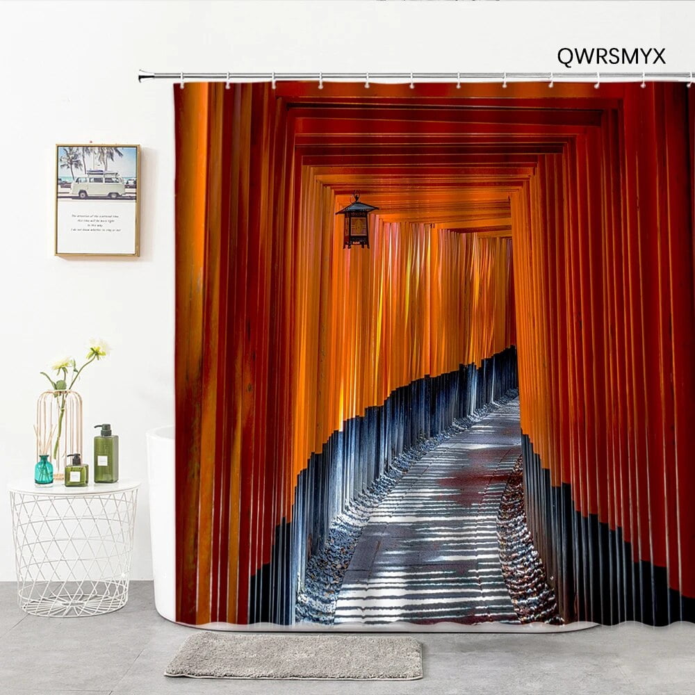 Ancient Greek Architecture Shower Curtains Fabric Hooks Classical ...