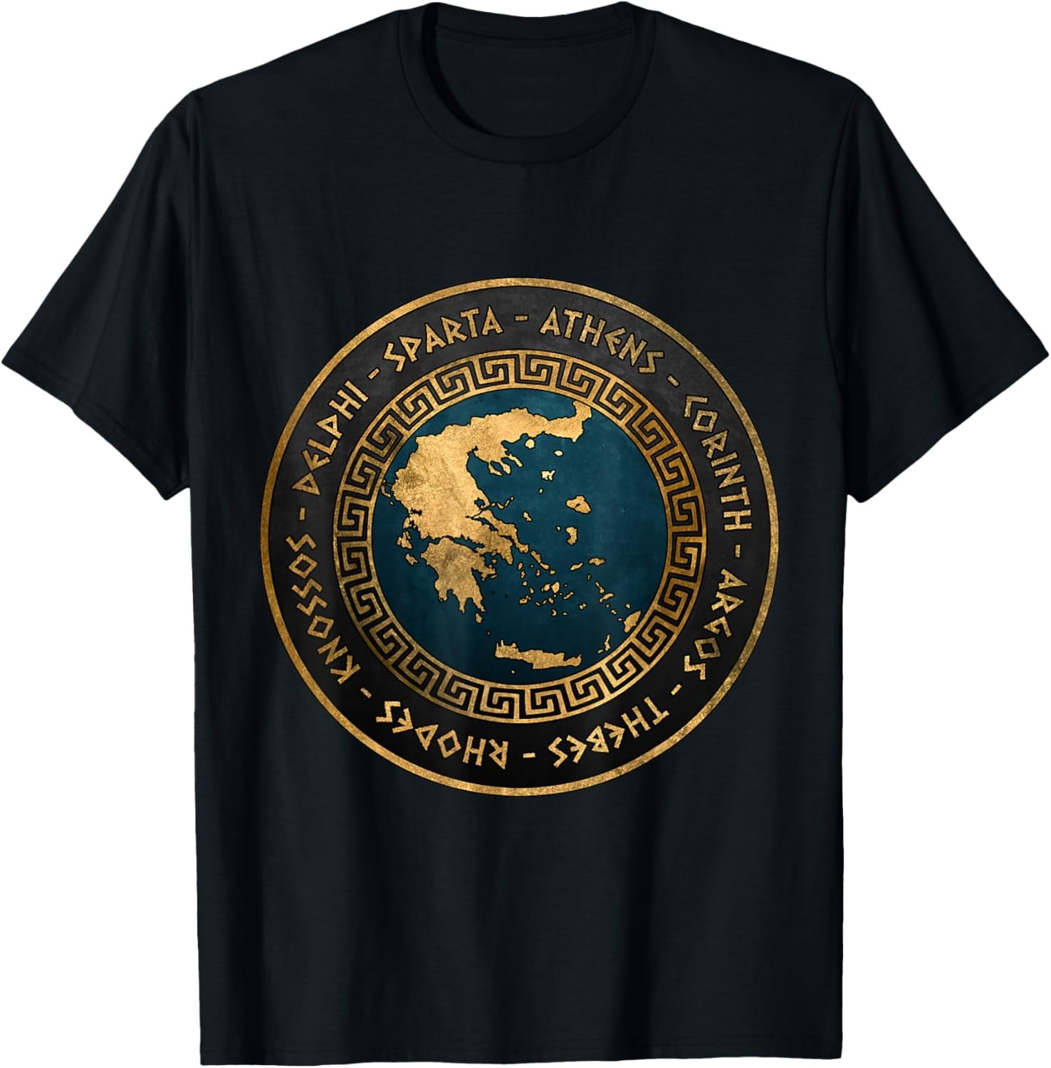 Ancient Greek Cities Ancient Greece T-Shirt Black - Walmart.com