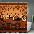 Ancient Greek Feast Scene Art Print Shower Curtain,Cloth Fabric ...