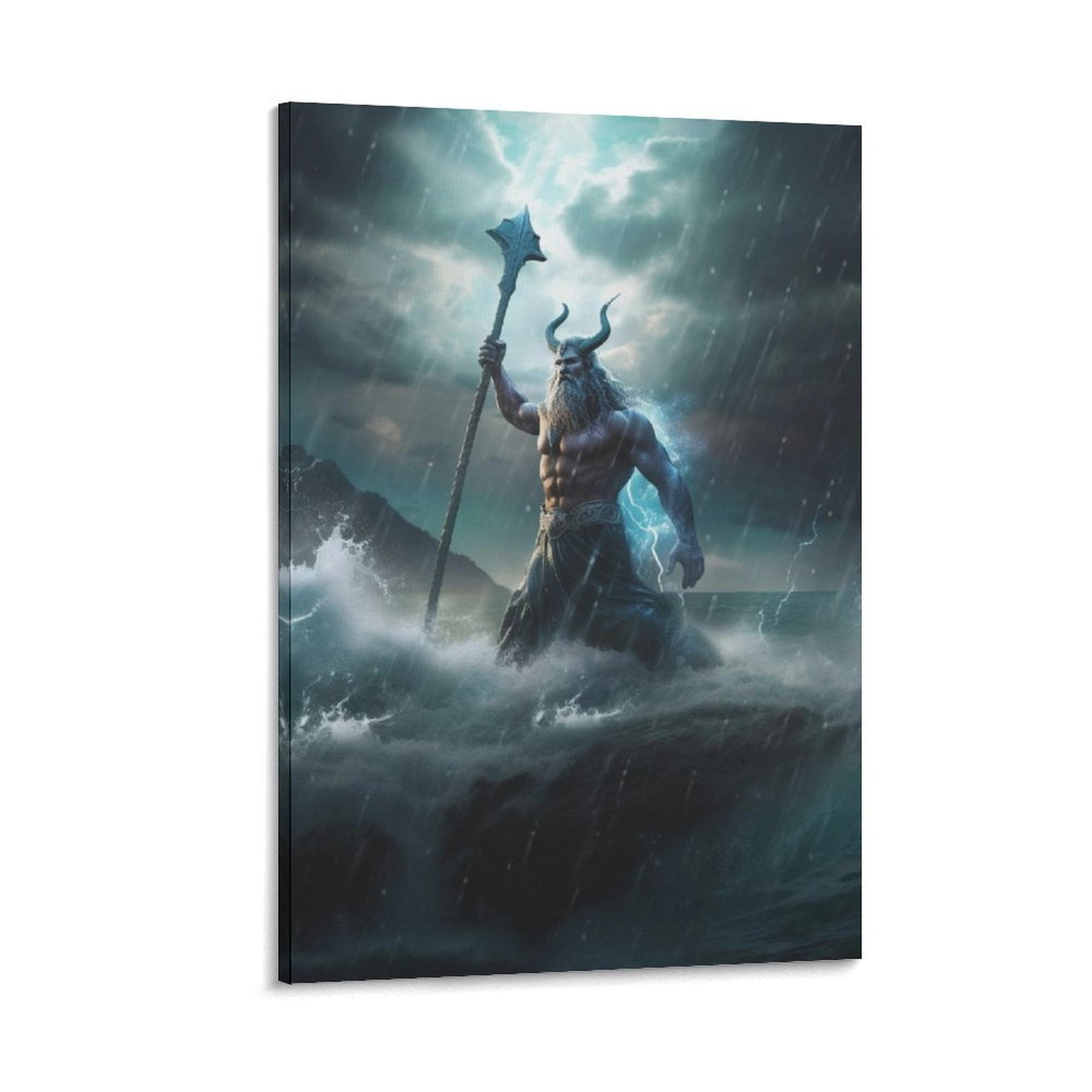 Ancient Greek God Poseidon Poster Canvas Poster Wall Art Picture Prints ...