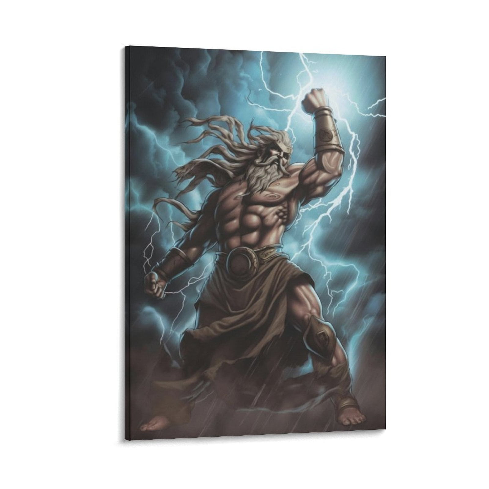 Ancient Greek God Zeus Poster Posters Wall Art Painting Canvas Gift ...