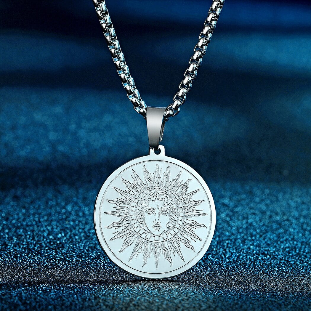 Ancient Greek God of the Sun Helios Amulet Pendant Stainless Steel ...