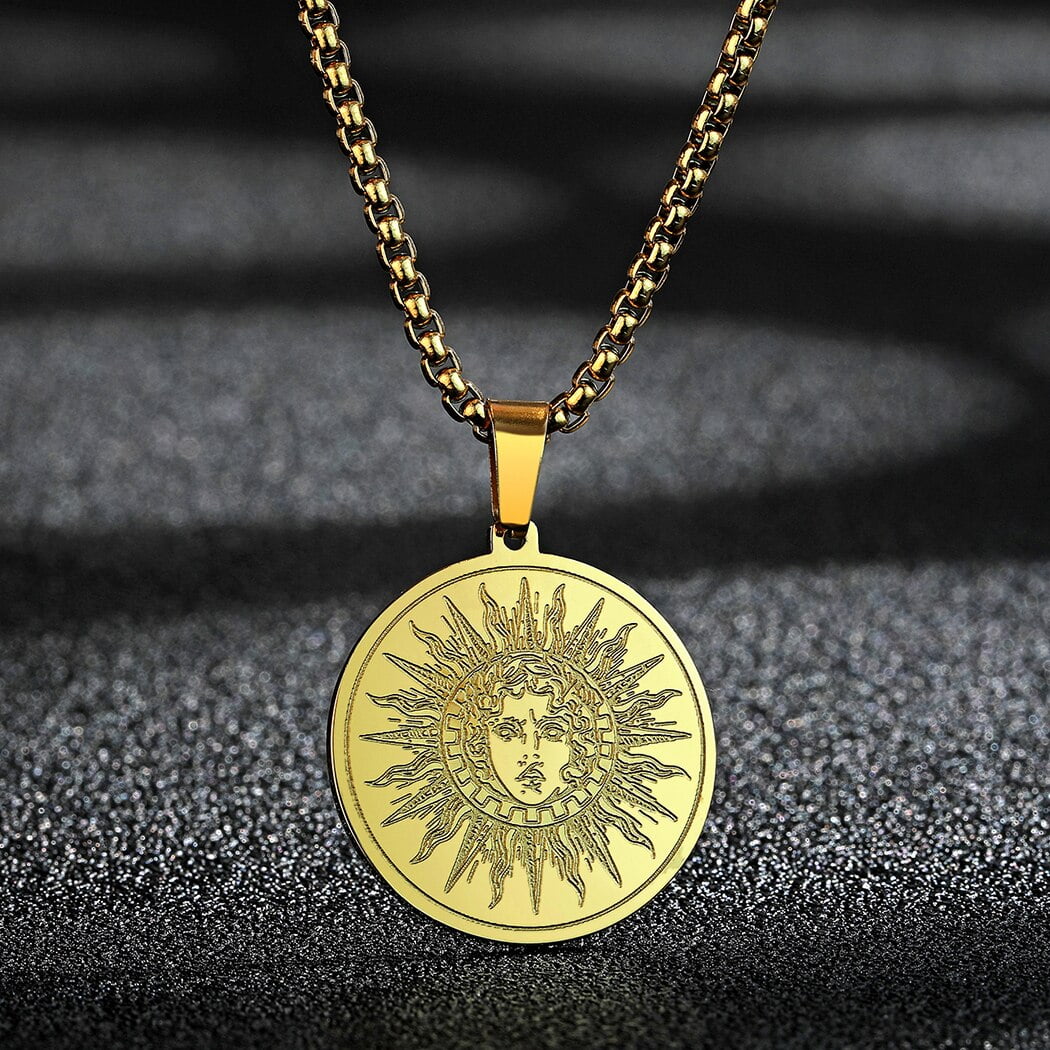 Ancient Greek God of the Sun Helios Amulet Pendant Stainless Steel ...