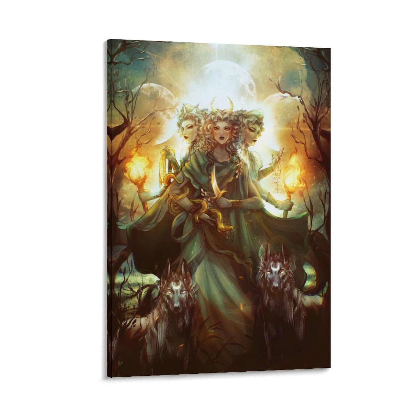 Ancient Greek Goddess Art Poster Hecate Print Photo Art Painting Canvas ...