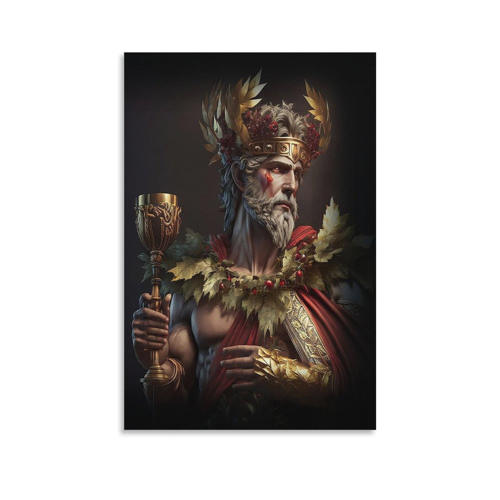 Ancient Greek Gods Poster Dionysus Artworks Canvas Poster Room ...