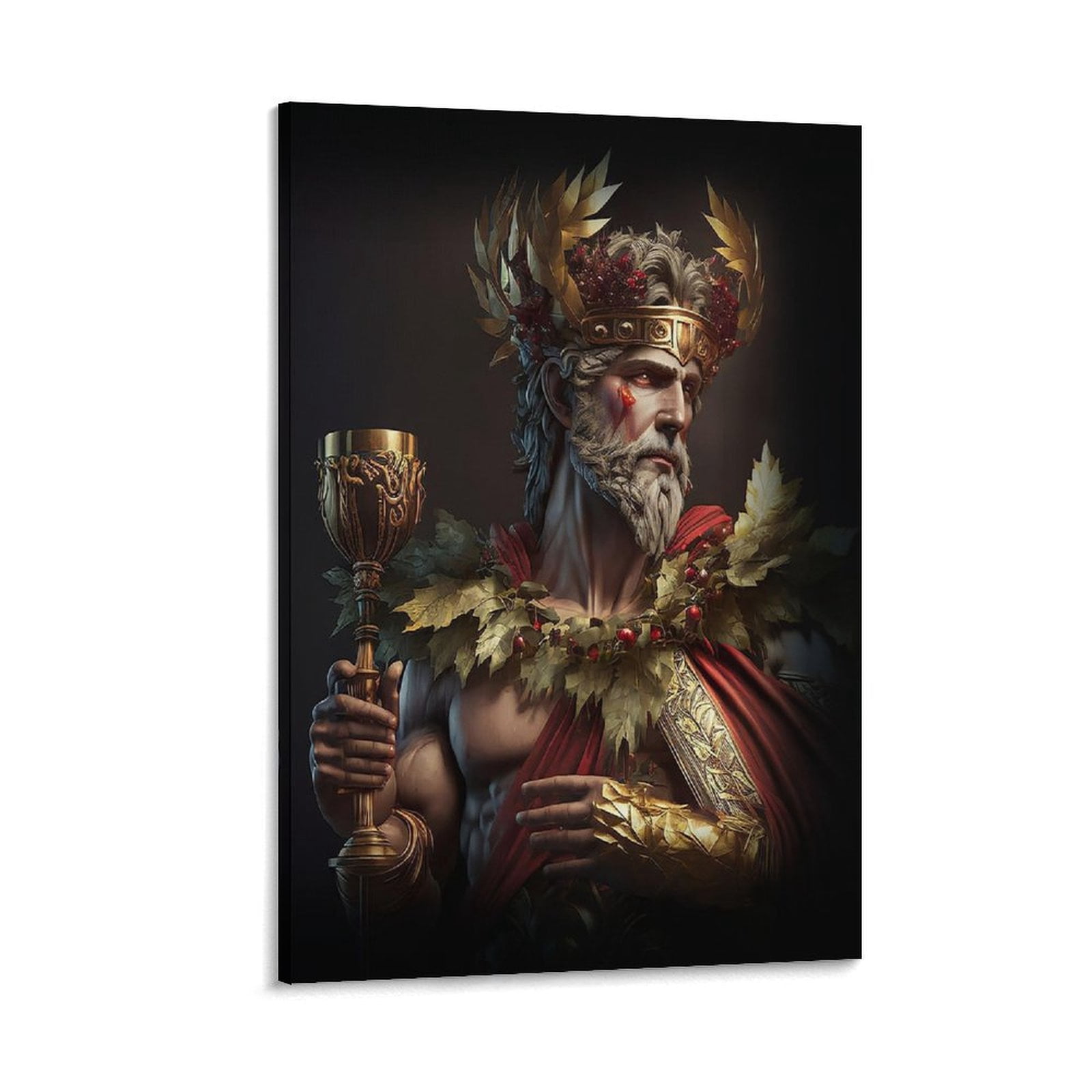 Ancient Greek Gods Poster Dionysus Wall Art Poster Scroll Canvas ...