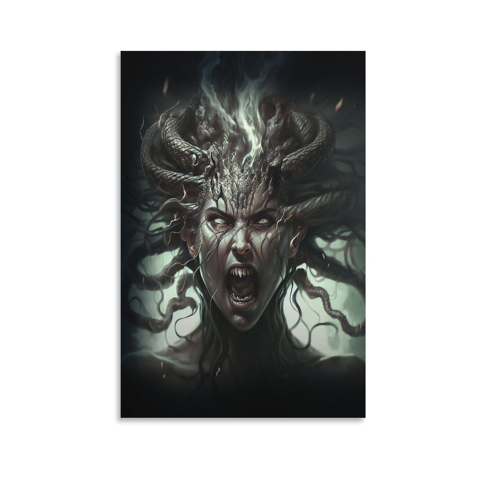 Ancient Greek Gods Poster Medusa The Infamous Gorgon Posters Art Print ...