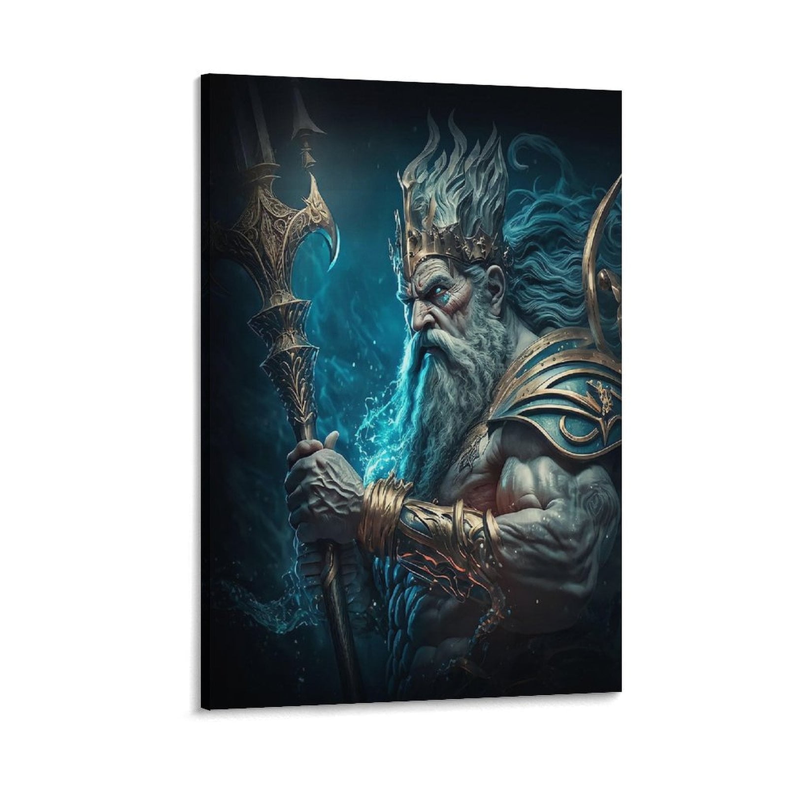 Ancient Greek Gods Poster Poseidon Poster Cool Artworks Painting Wall ...