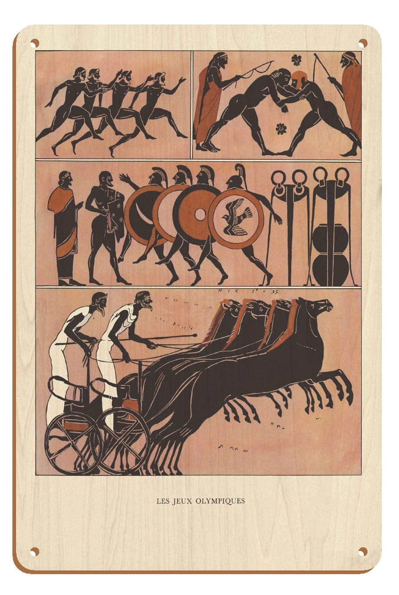 Ancient Greek Olympiad Hieroglyphs - From an Original Book - Color ...