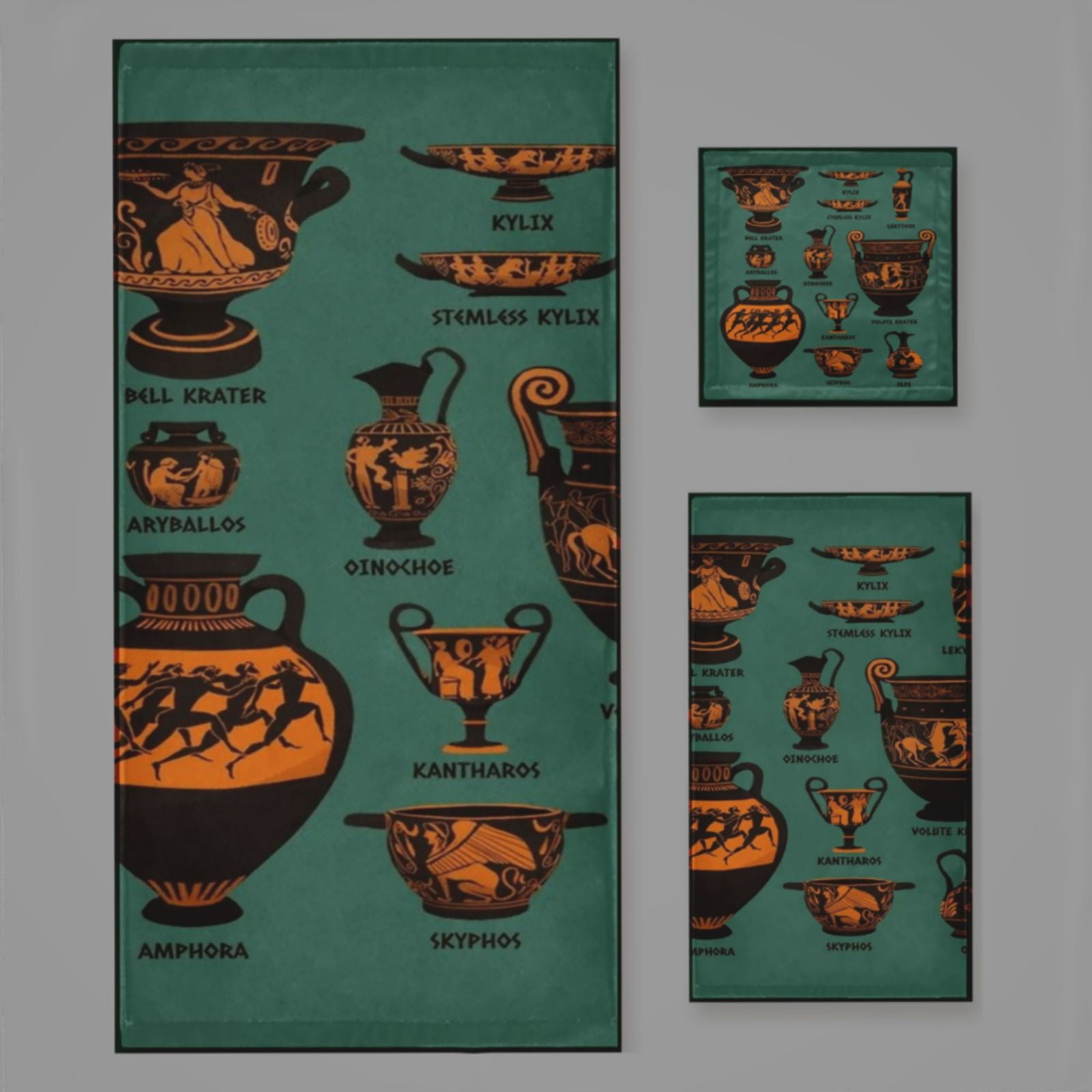 Ancient Greek Pottery Bath Towel Sets For Bathroom Hand Towels ...
