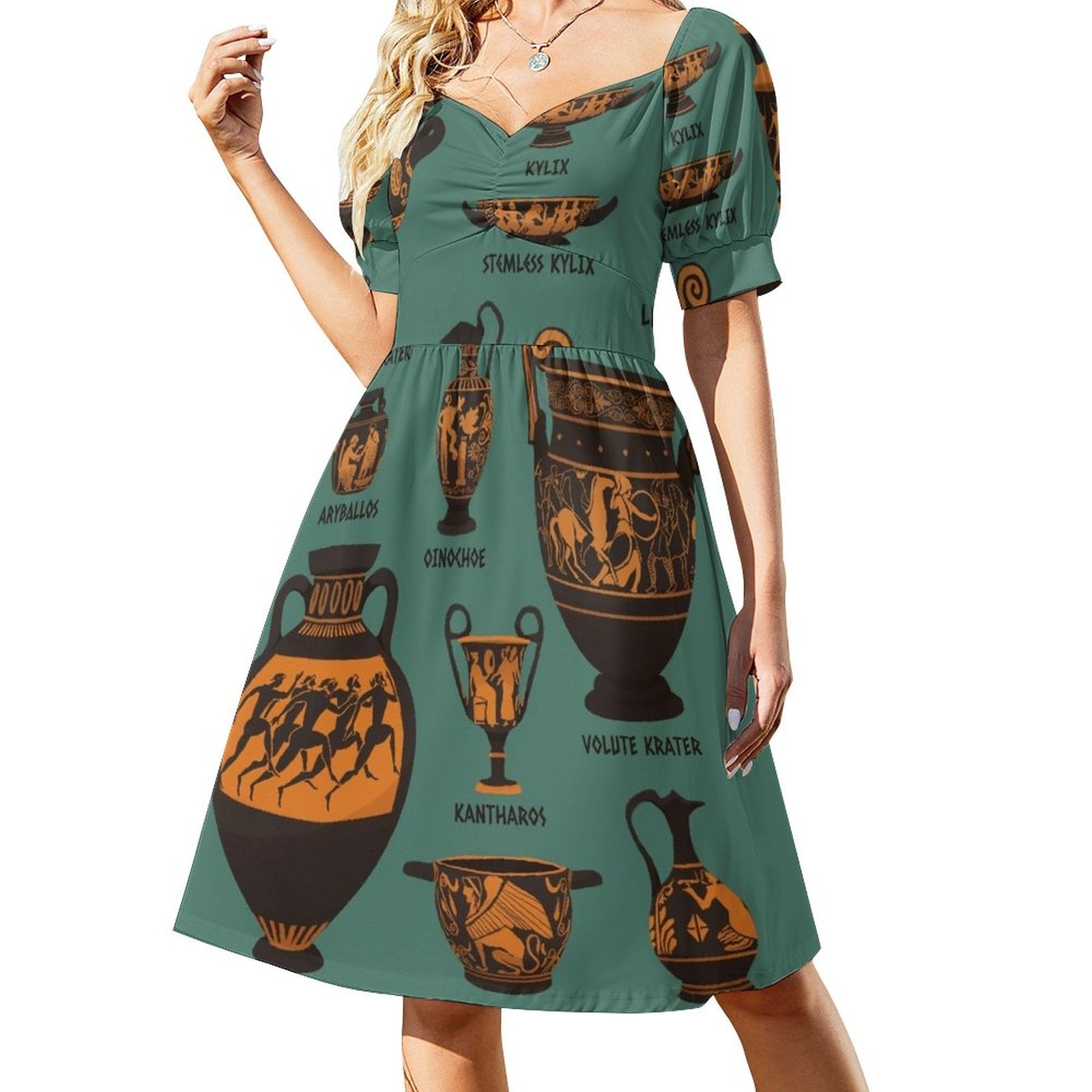 Ancient Greek Pottery Dress women evening dress clothes women's summer ...