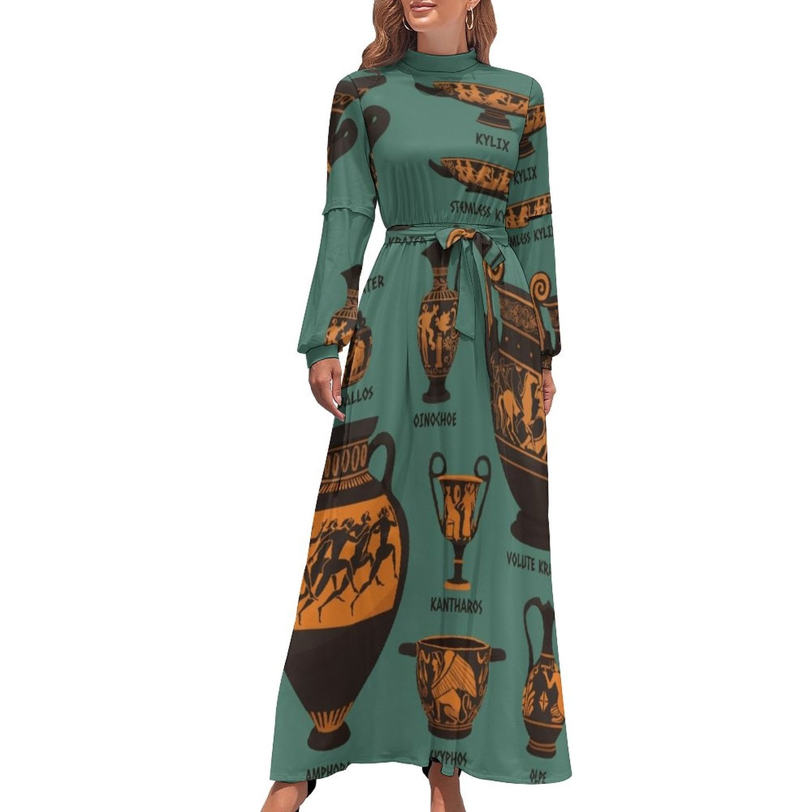 Ancient Greek Pottery Long Dress dress for women summer dresses for ...