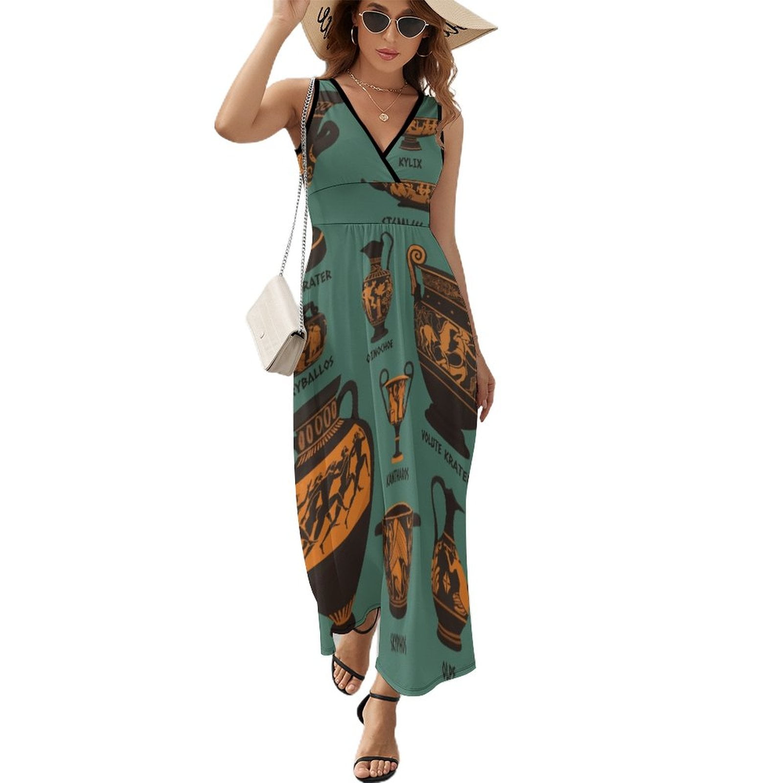 Ancient Greek Pottery Sleeveless Dress dresses for womens prom dresses ...